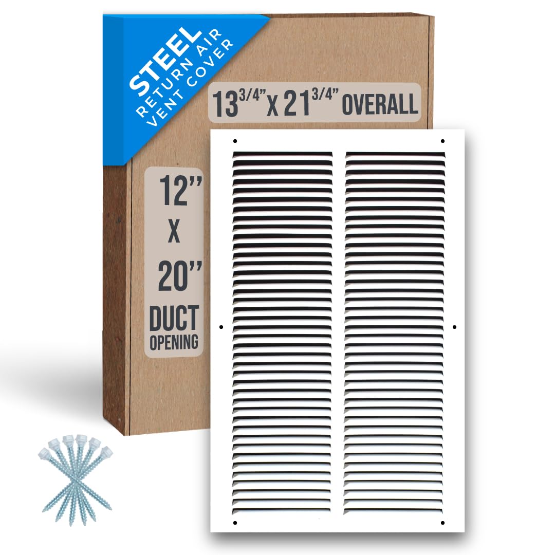 Snapklik.com : Fits 12x20 Duct Opening Steel Return Air Grille By Vent ...
