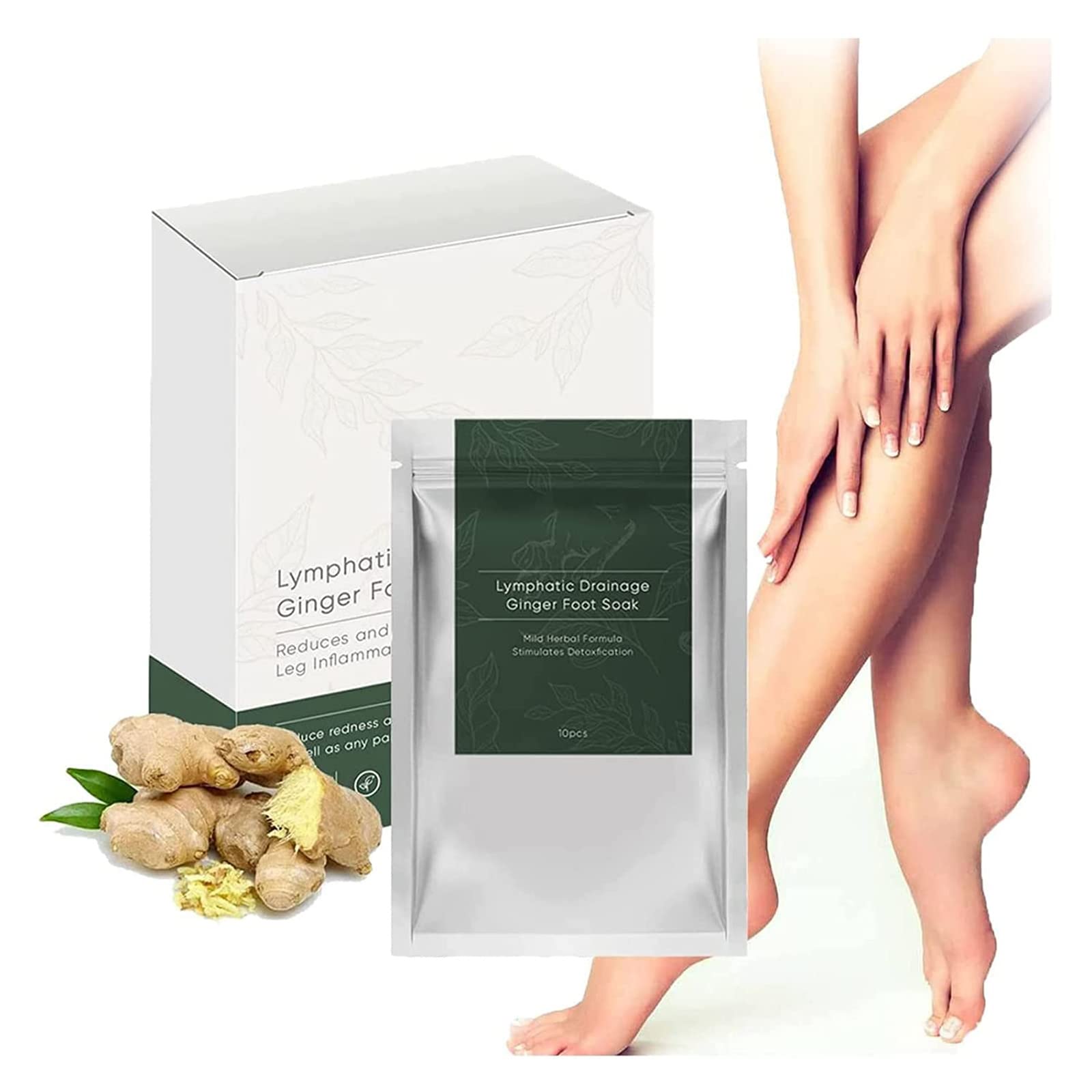 Buy Lymphatic Drainage Ginger Foot Soak,Leg Slimming Foot Bath,Natural ...