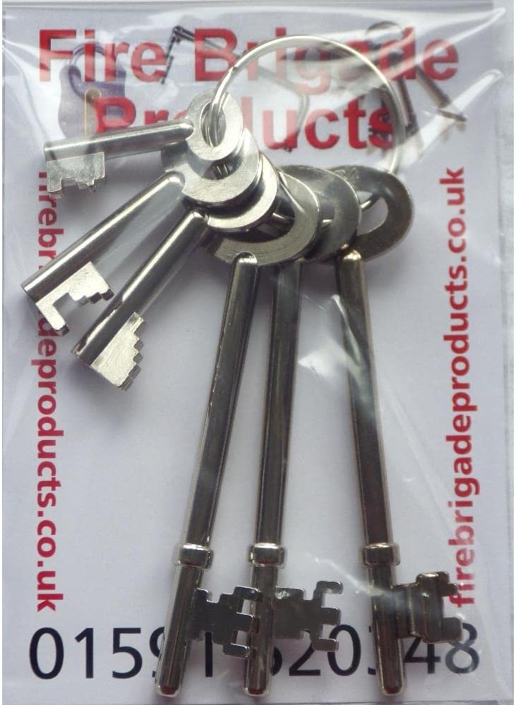 FIRE BRIGADE PRODUCTS Set of 6 Fire Brigade Keys - Comprises of FB1K ...