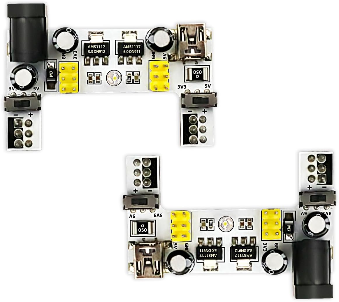 Amazon.com: V Telesky 2Pcs Upgraded K2 MB-102 MB102 Breadboard Power ...