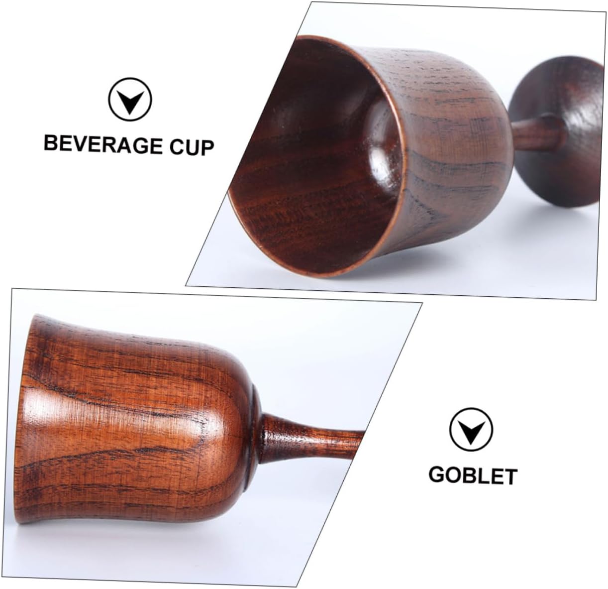 RORPOIR Vaso de vino de madera, copa de vino de madera, copa de vino de ...