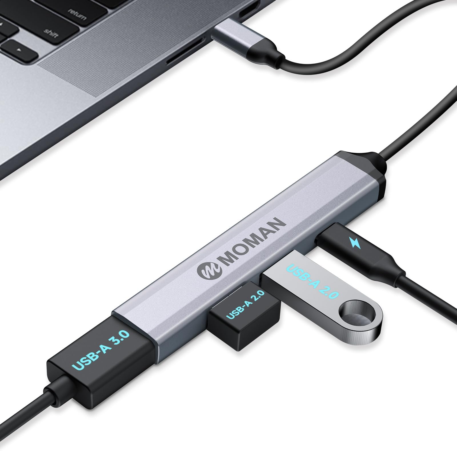 MOGOOD Hub USB C, Ultra Sottile Adattatore USB Type C a USB OTG con 3 ...