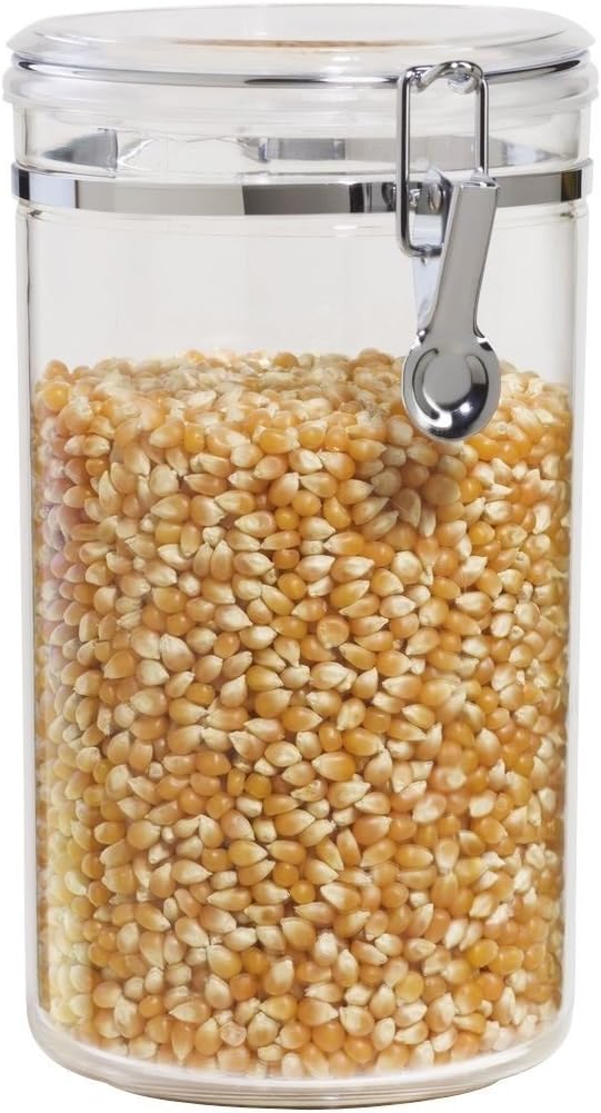 Amazon.com: Airtight Acrylic Food Storage Canister 72 Ounce with Clamp