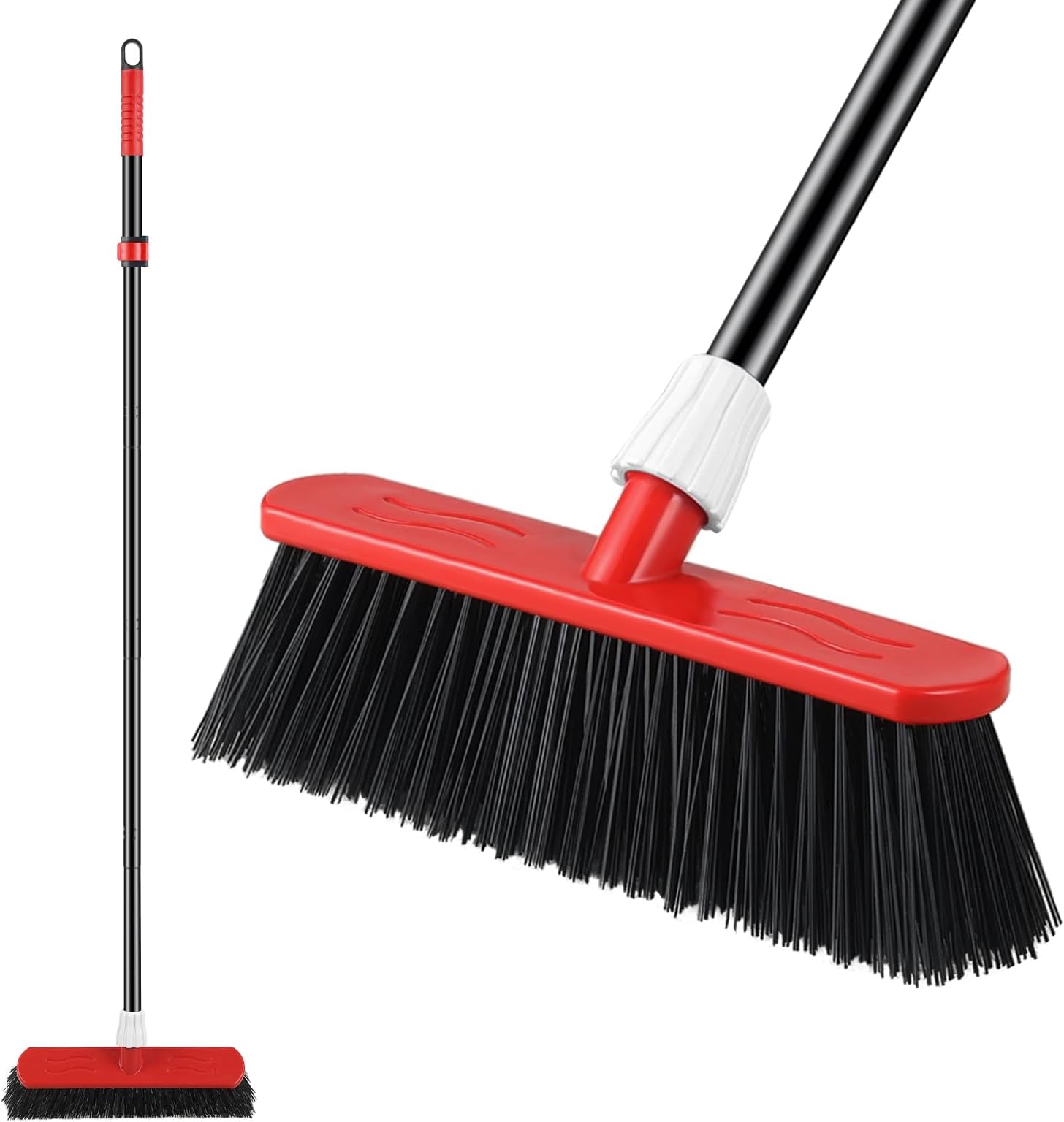 HOMESHOPA Heavy Duty Outdoor Broom Sweeping Brush, Stiff PVC Bristle ...