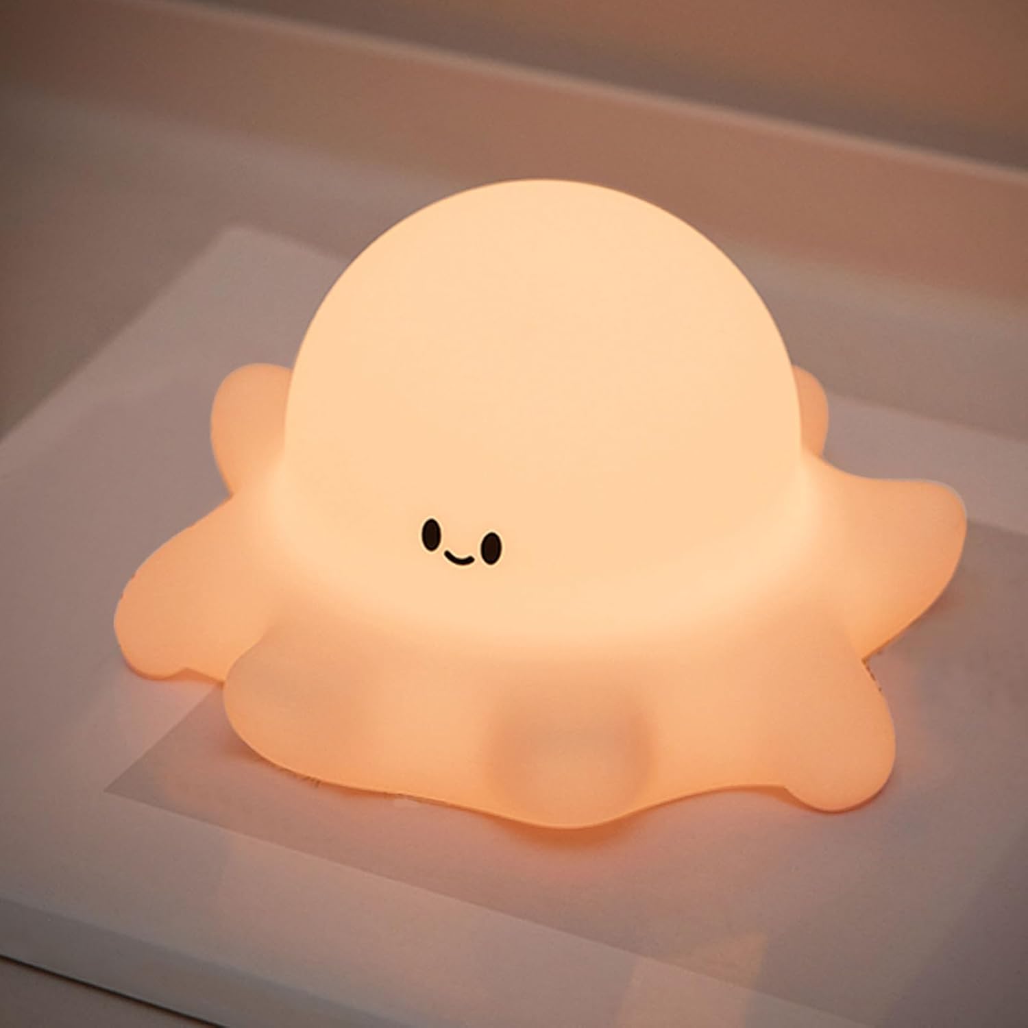 Amazon.com: Kibbidea Octopus Squishy Night Light, Dimmable Cute ...