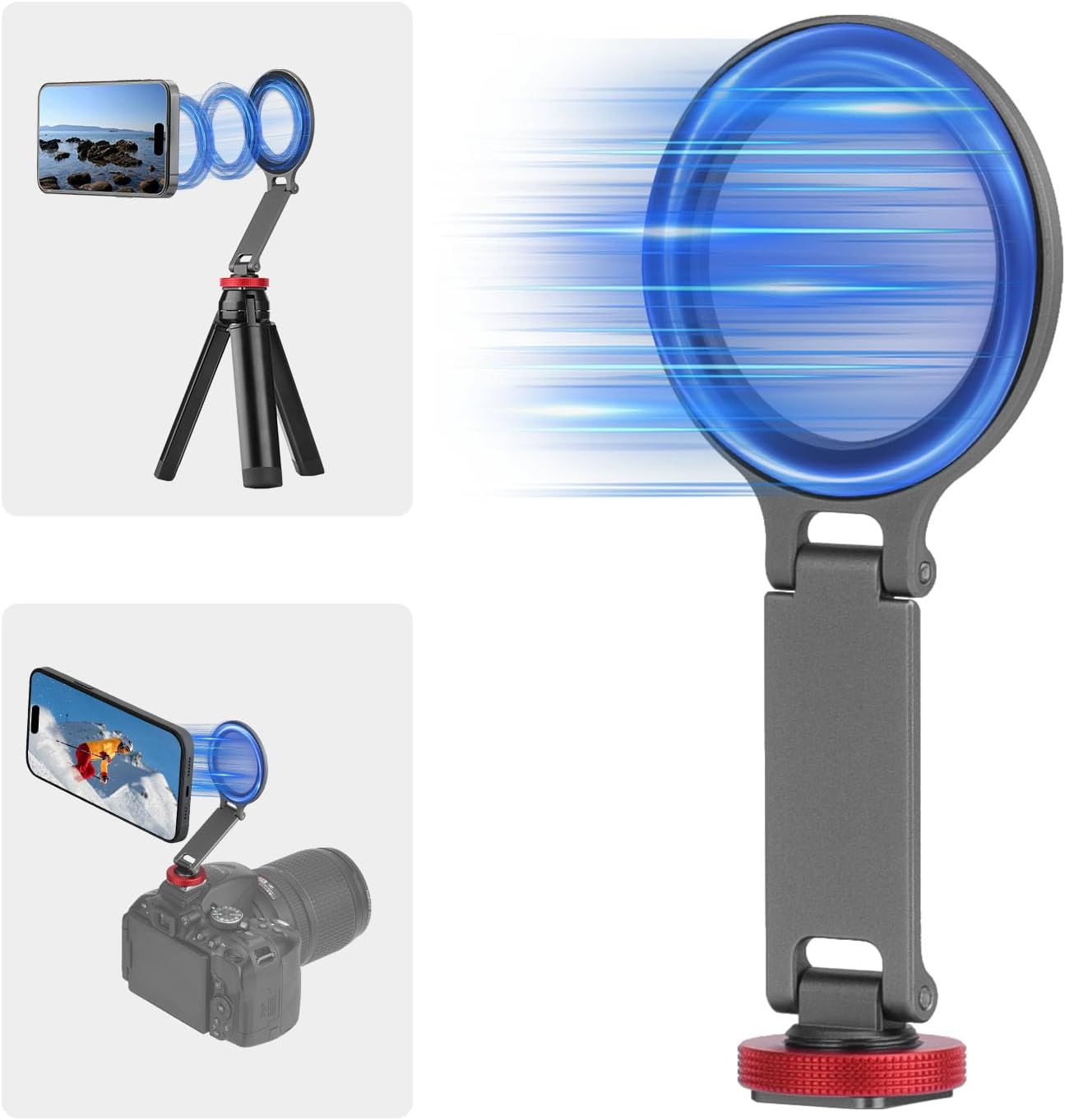 BRDRC Cold Shoe Phone Mount Holder, Tripod Mount for iPhone Magsafe ...