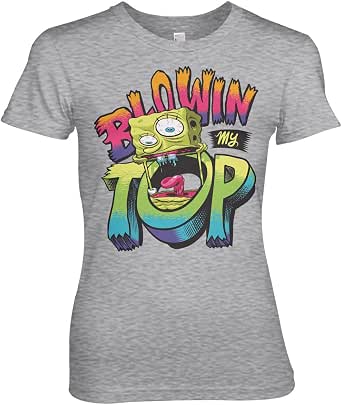 SpongeBob SquarePants Officially Licensed Blowin My Top Women T-Shirt ...