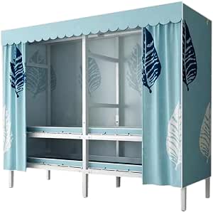 Amazon.co.jp: Large Capacity Closet Metal Iron Wardrobe Home Folding ...