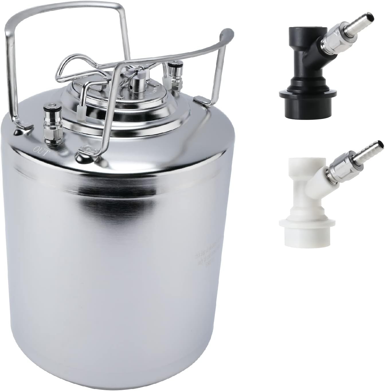 Amazon.com: YB YaeBrew Mini Ball Lock Beer Keg 2.6 Gallon Double Ball ...