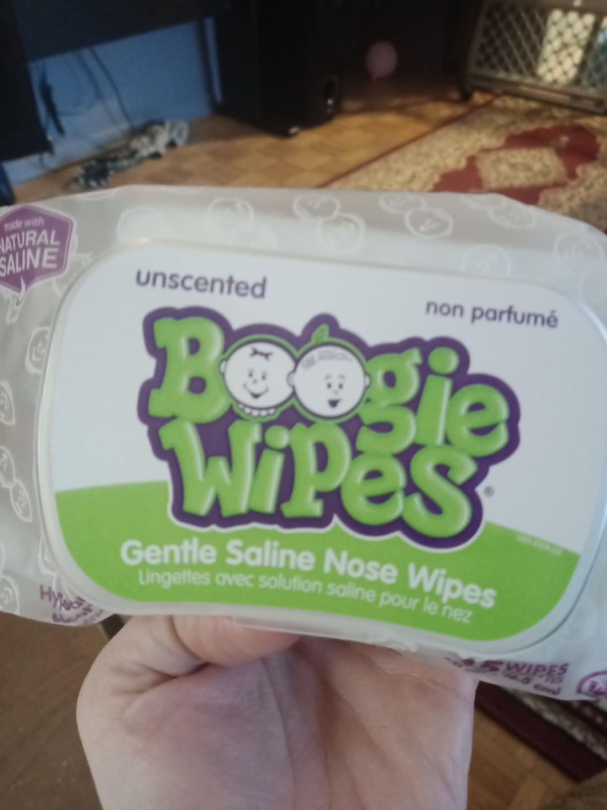 Boogie Wipes Natural Saline Nose Wipes for Kids and Babies, Unscented ...