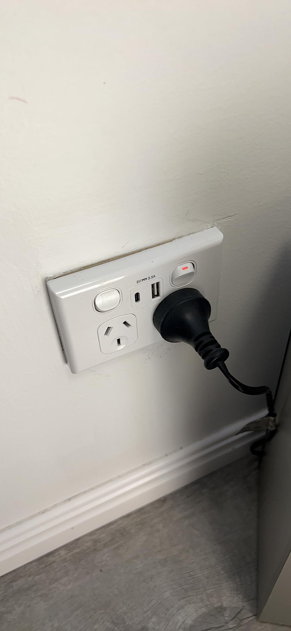 YUCHUANG 3-Port Type C USB Wall Outlet,Double Power Point GPO Outlet ...