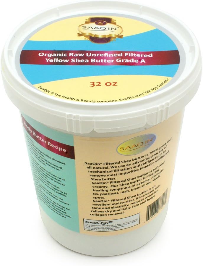 Amazon.com : Authentic Organic African Shea Butter FILTERED & CREAMY 32 ...