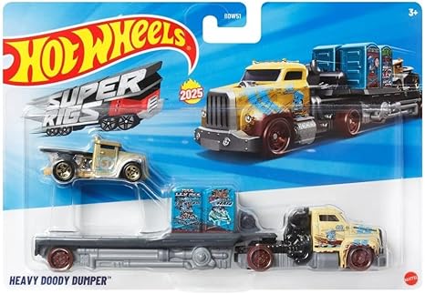 Amazon.com: Hot Wheels Super Rigs Heavy Doody Dumper, Die-Cast Vehicle ...