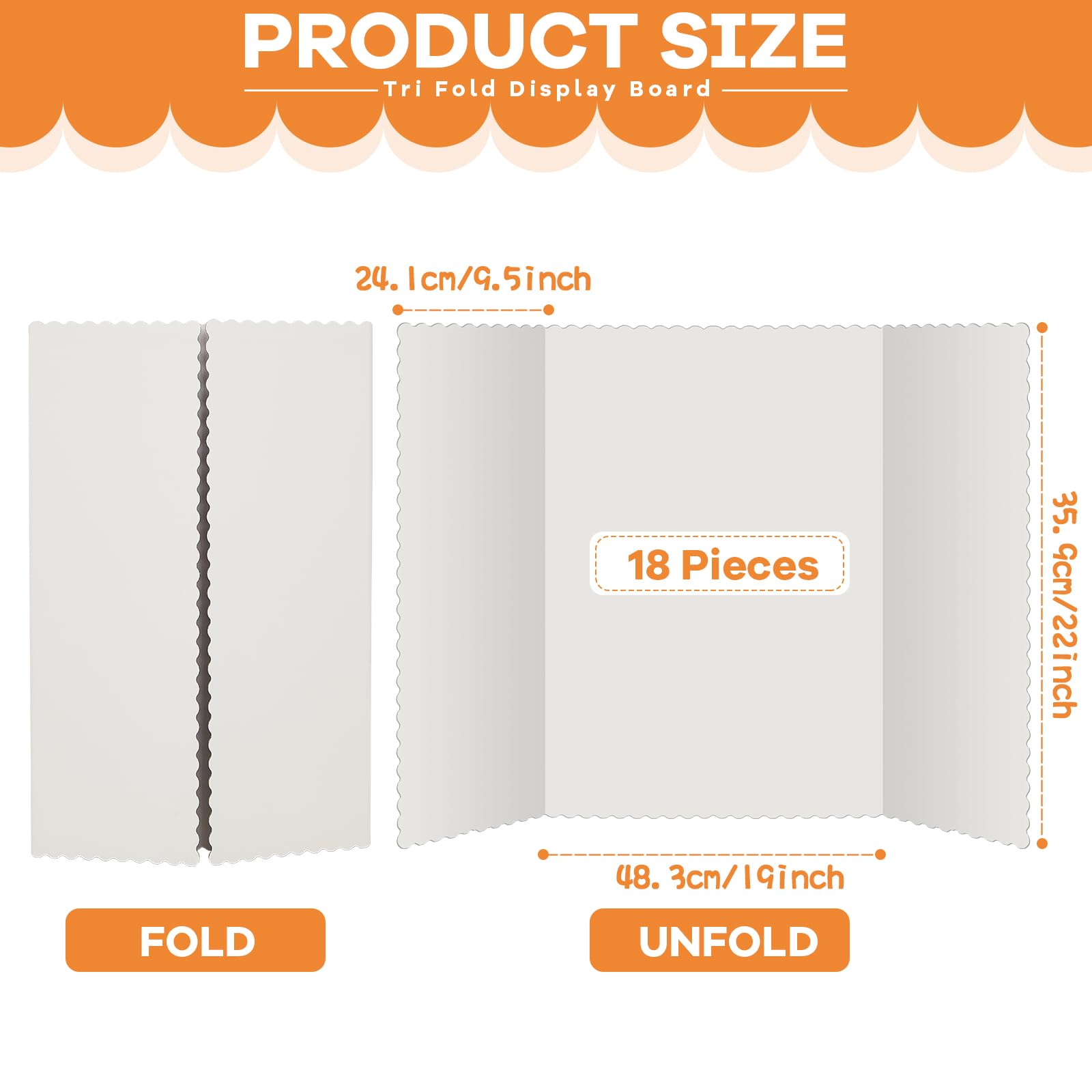 Snapklik.com : Ctosree 18 Pcs 22 38 Inch Tri Fold Poster Board Bulk ...