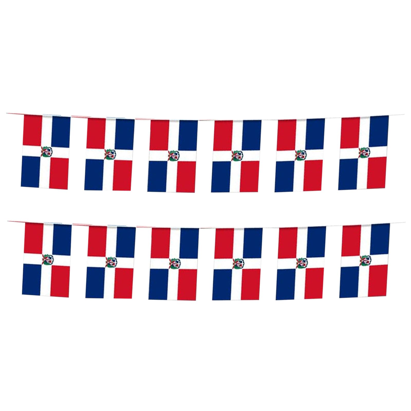 Amazon.com: Dominica Flags Dominican Republic Small String Flag Banner ...
