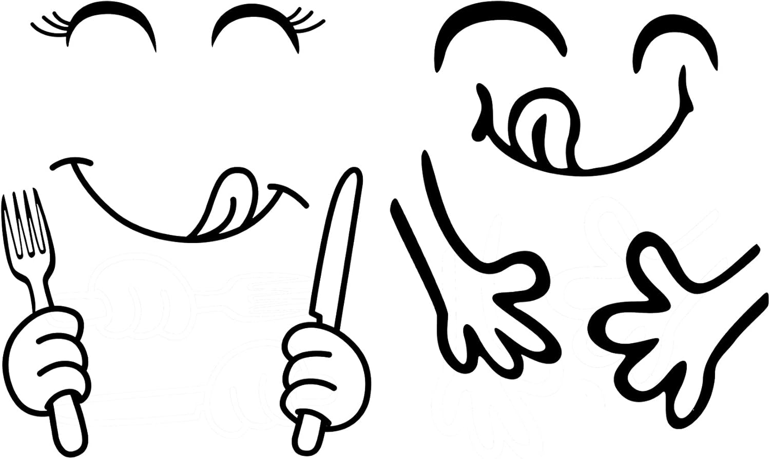 Amazon.com: ANCIRS 2 Pack Smile Fridge Stickers, Cute Refrigerator ...