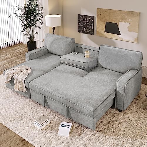 Amazon.com: LUMISOL 89" Convertible Sofa Bed, Modern Sleeper Sofa with ...