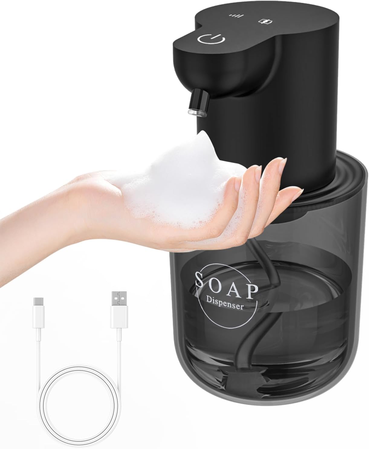 Amazon.com: XINKORA Automatic Soap Dispenser Touchless, 4-Level Adjustable Foaming Electric Foam ...
