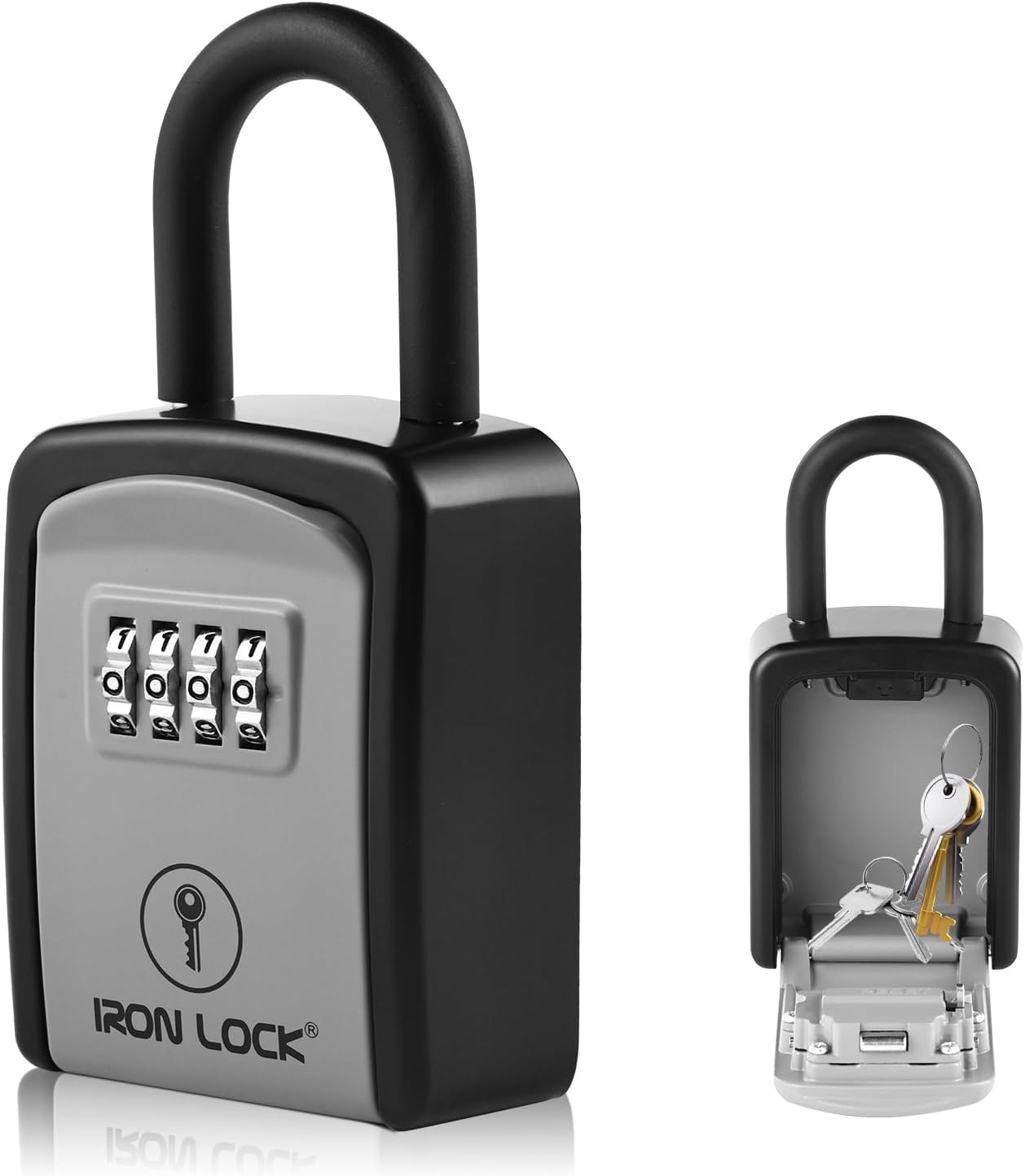 Amazon.com : Iron Lock® - Key Lock Box Portable with Removable U ...