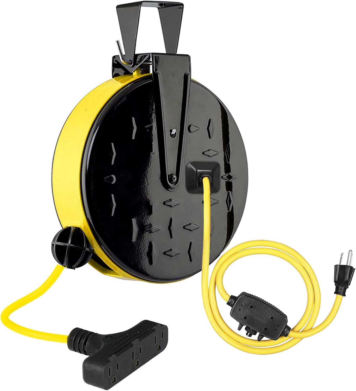 GREATIDE 30 Ft Retractable Extension Cord Reel, 16/3 SJTW Power Cord ...