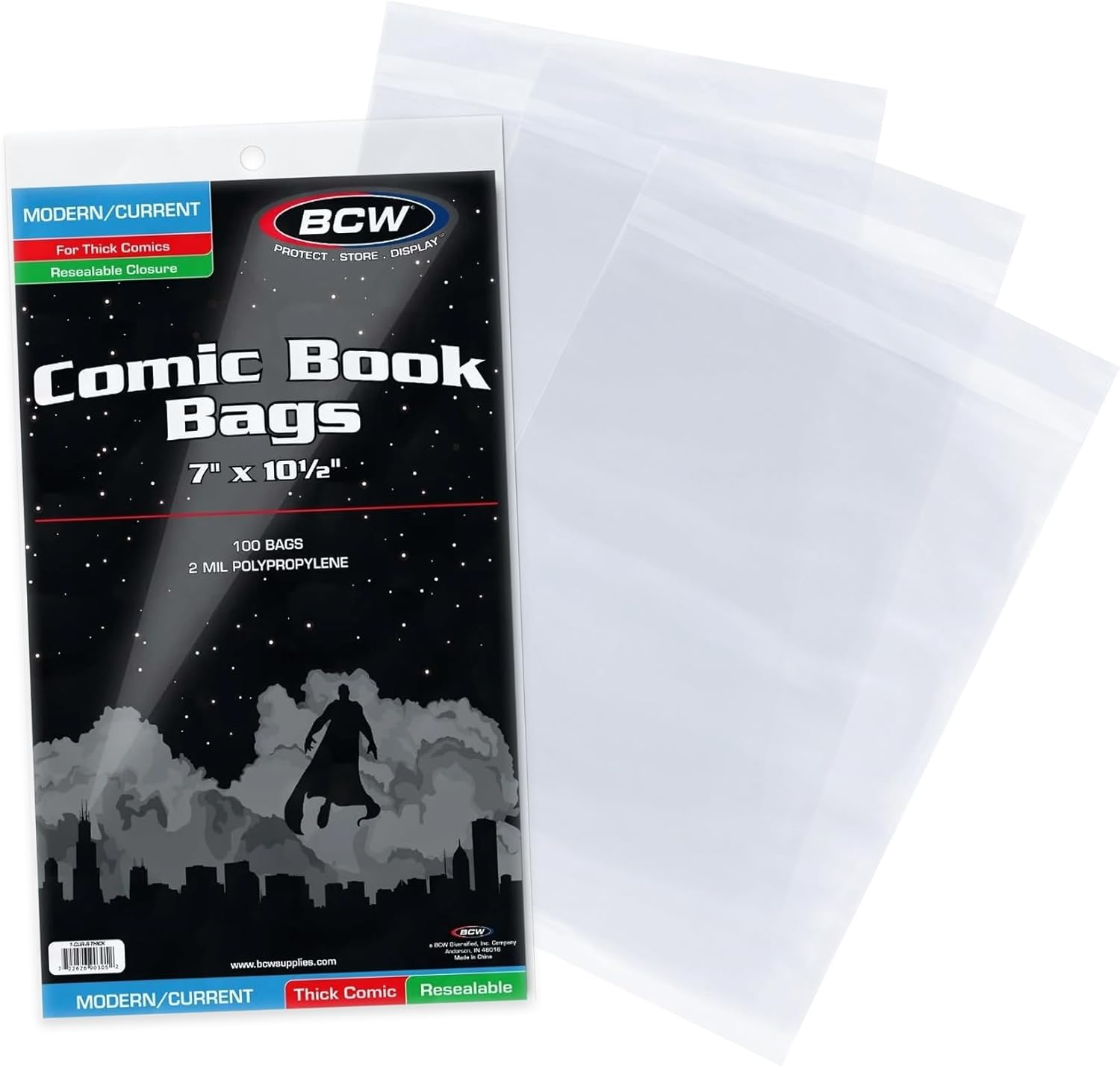 Amazon.com: BCW: Resealable Comic Bags, Current, Thick (100) : Office ...