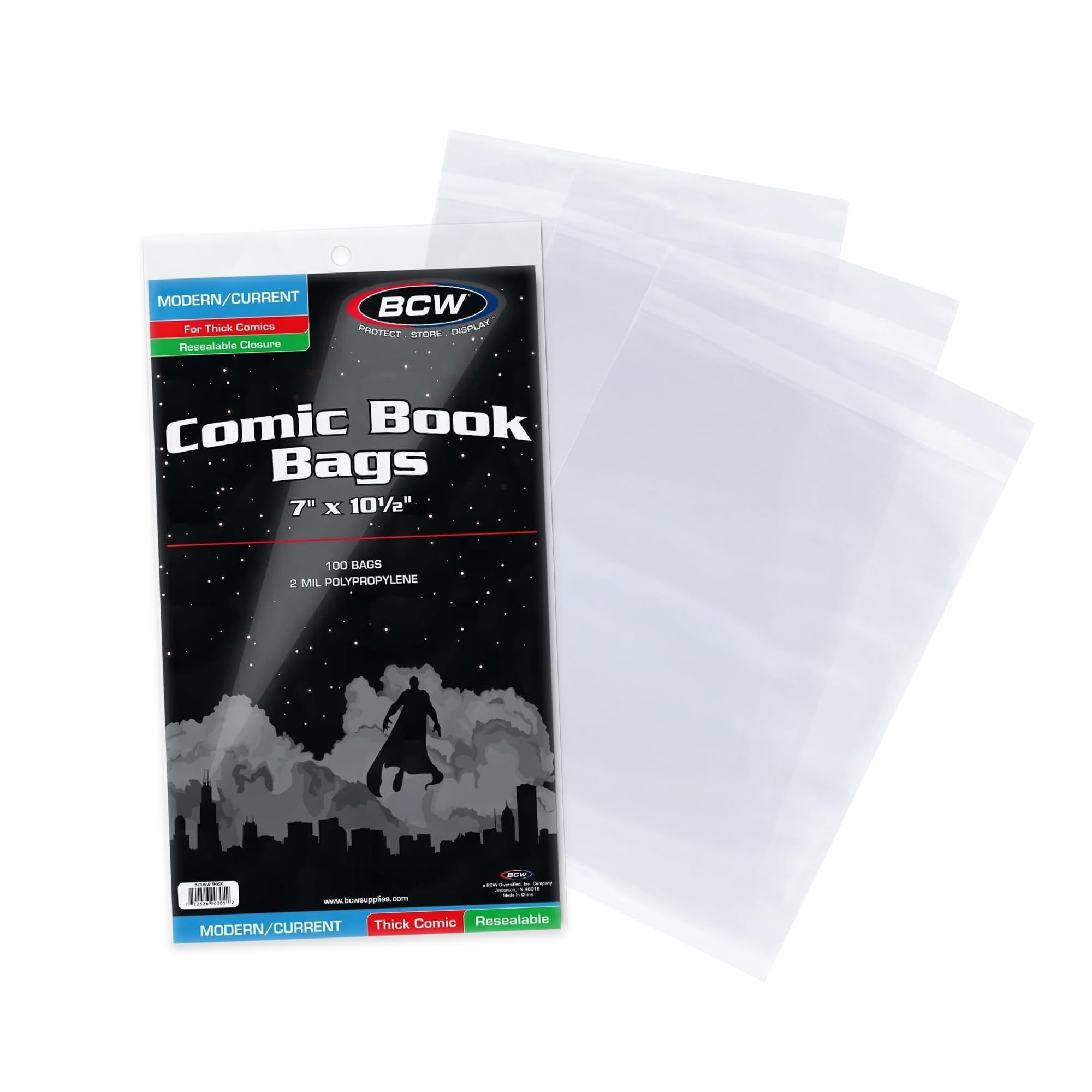 Amazon.com: BCW: Resealable Comic Bags, Current, Thick (100) : Office ...