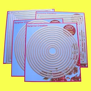 Amazon.com: 4-Set Large Cutting Dies Plain Rectangle Square Circle ...