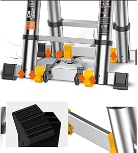 Telescopic Ladder Ladders,Aluminum Telescopic Extension Ladder with ...