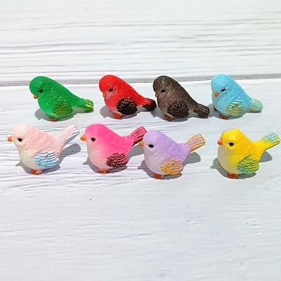 Amazon.com: Yatinkim 12pcs Bird Decorative Figurines Miniature Bird ...