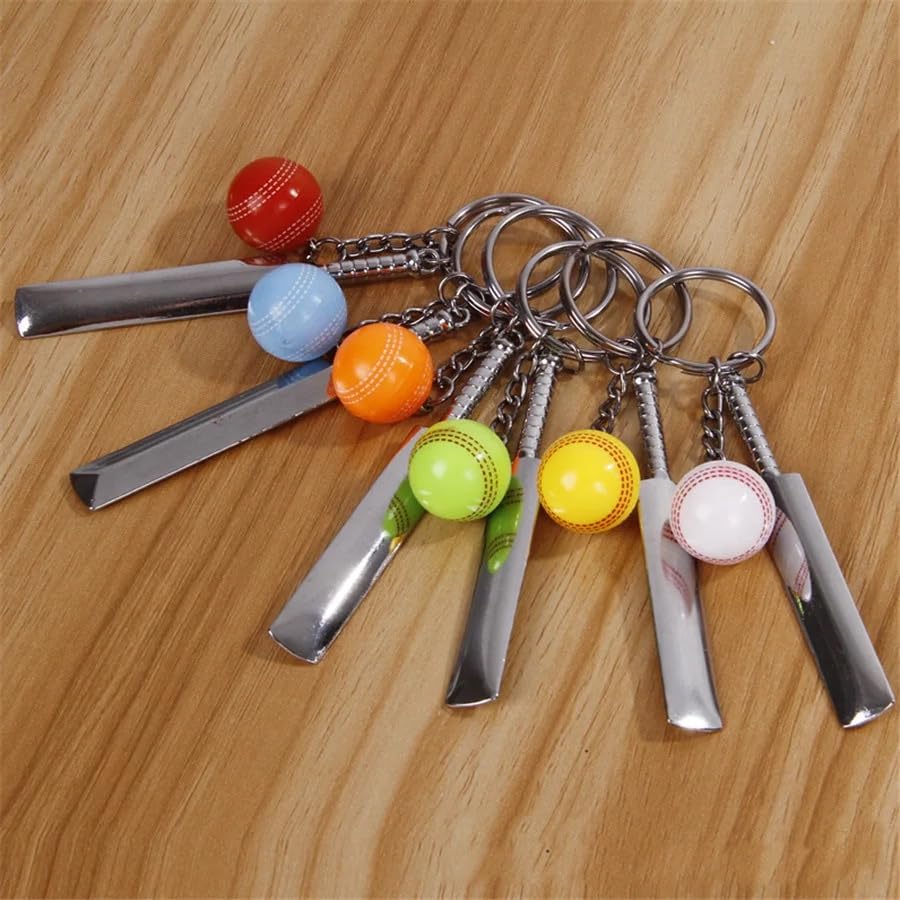 Cricket Keychain | Cricket Bat Ball Keychain | Cricketer Bat & Ball ...