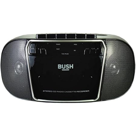 Bush KBB500 CD Radio Cassette Boombox - Black/Silver: Amazon.co.uk ...