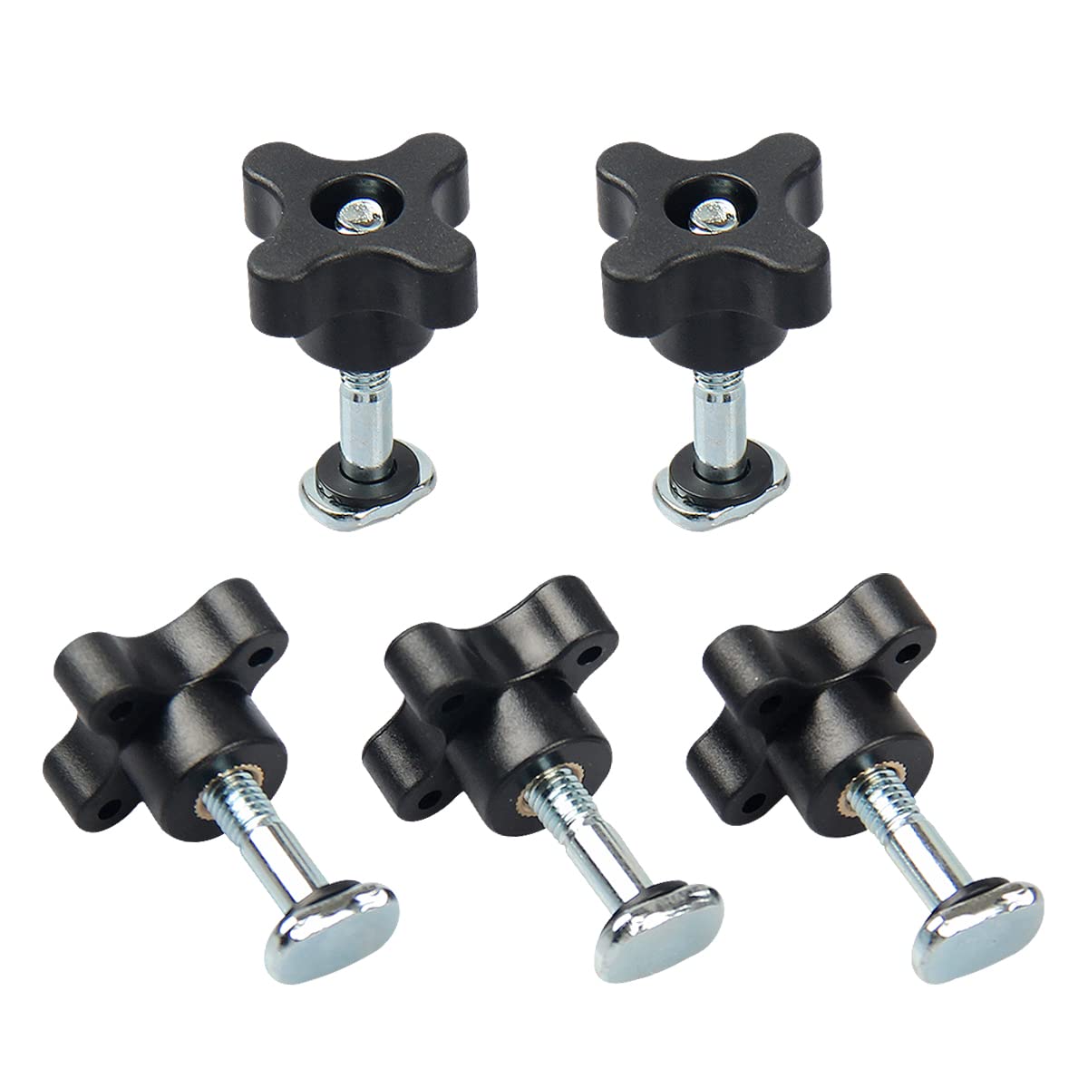 Snapklik.com : DDWT M6 X 40mm T-Track Bolts Knob Kit T Slot Bolts T ...