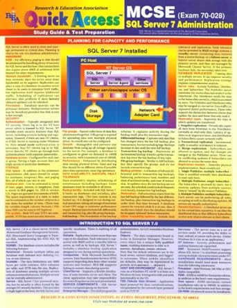 MCSE SQL Server 7.0 Administration, Exam 70-028 Quick Access (Quick ...