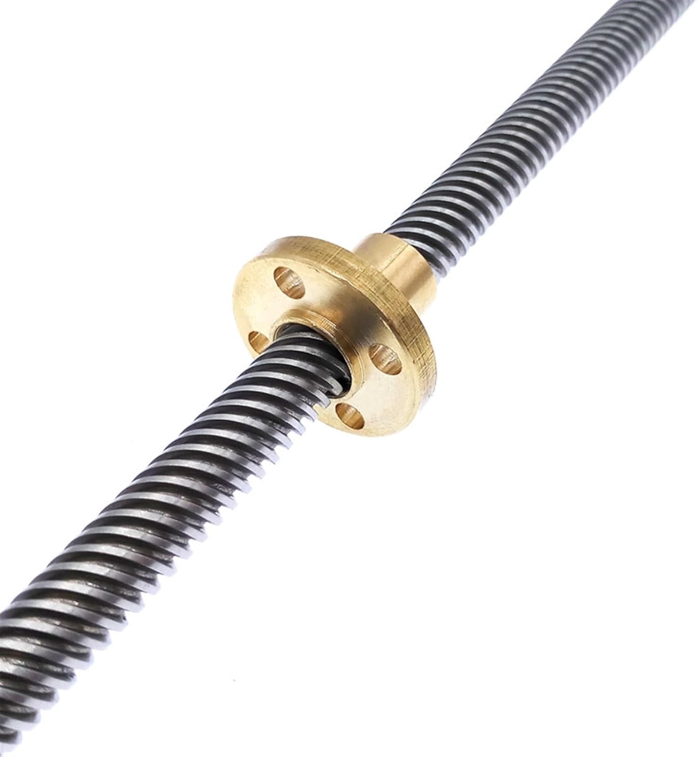 threaded backlash T8 Trapezoidal Screws Rod With Nut 300mm Length T8 ...