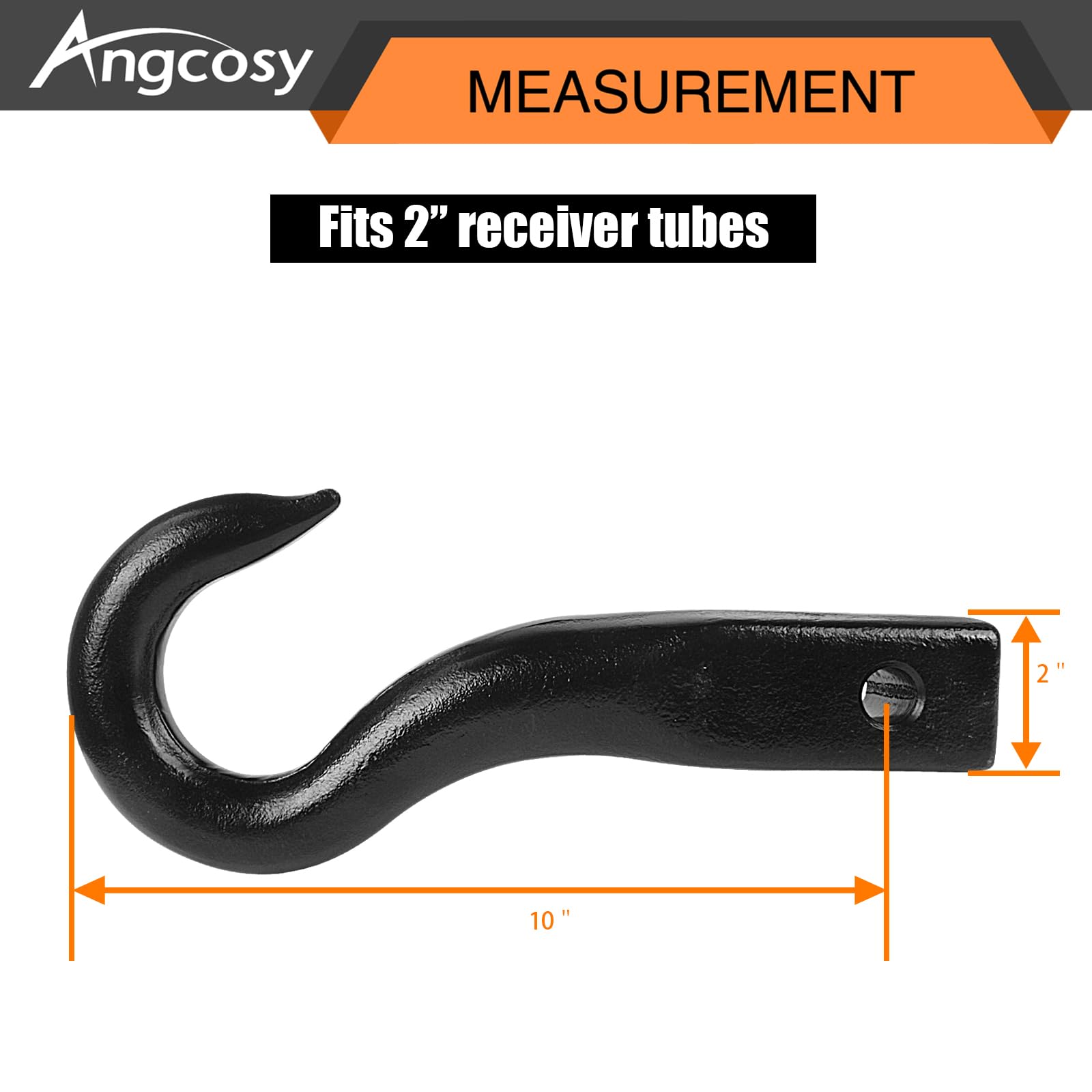 Snapklik.com : Angcosy Heavy-Duty Forged Steel Tow Hook Trailer Hitch Mount