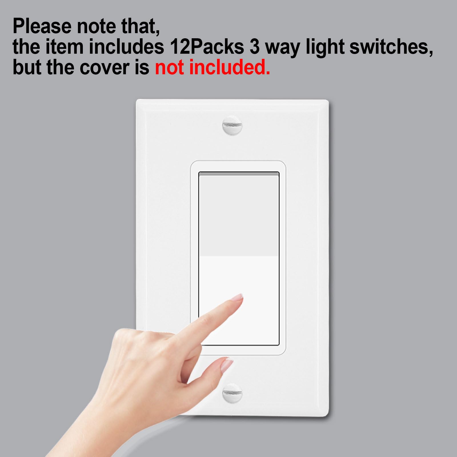 Snapklik.com : 3 Way Decora Switch White, Greencycle 12 Pack Three Way ...
