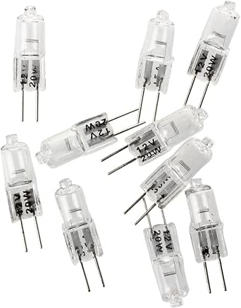 10 x G4 12V 20W Clear Halogen Capsule Lamp Light Bulbs : Amazon.co.uk ...