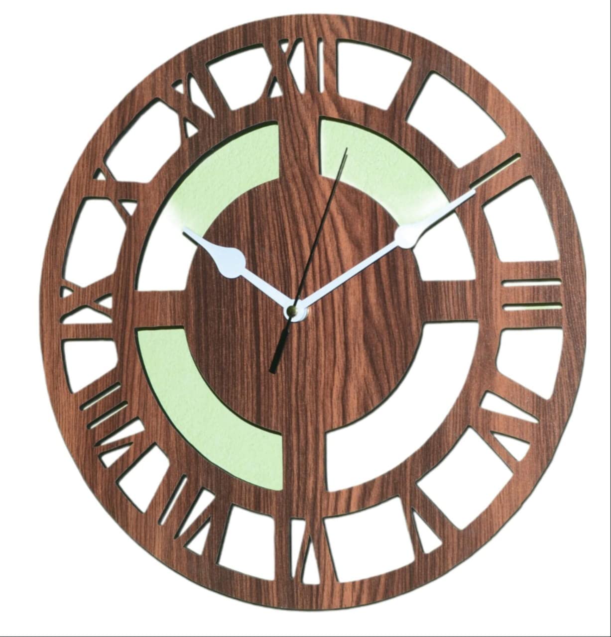 Buy AM Shop Time Measurement Wooden Antique Wall Clock Roman Number ...