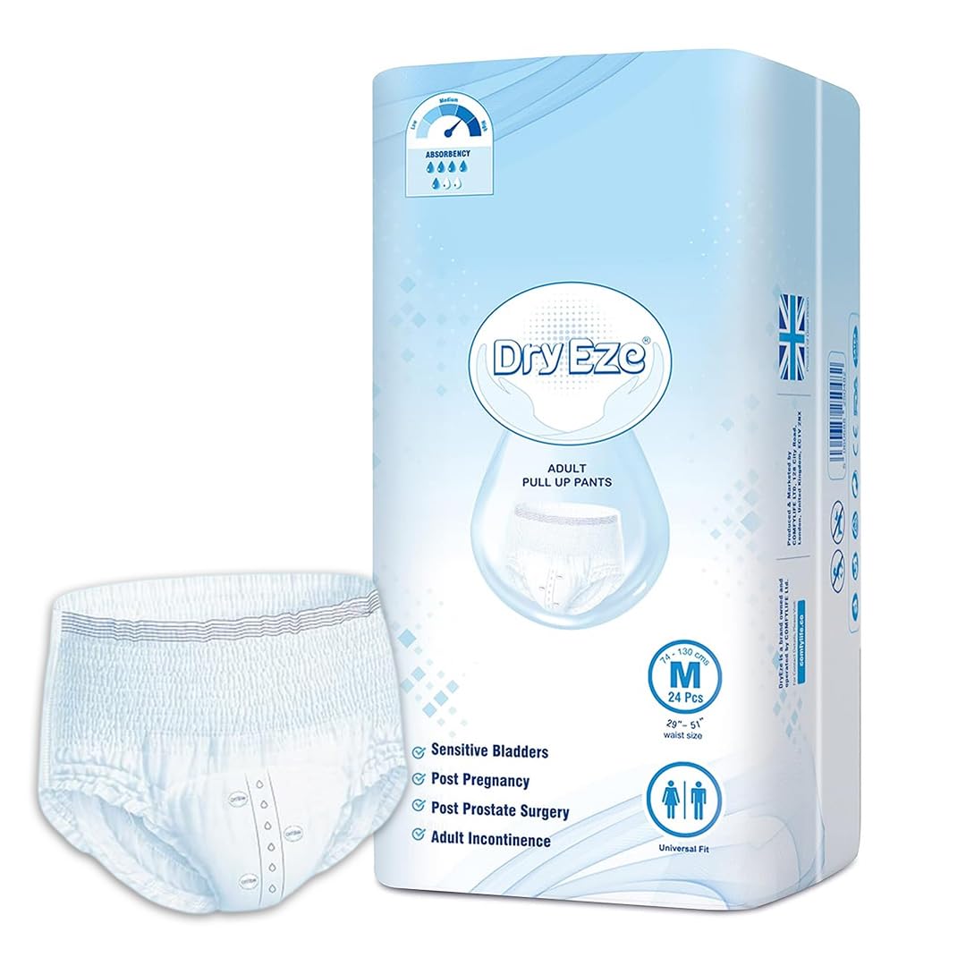 DryEze Adult Incontinence Pull Up Diaper Pants Universal fit Super ...