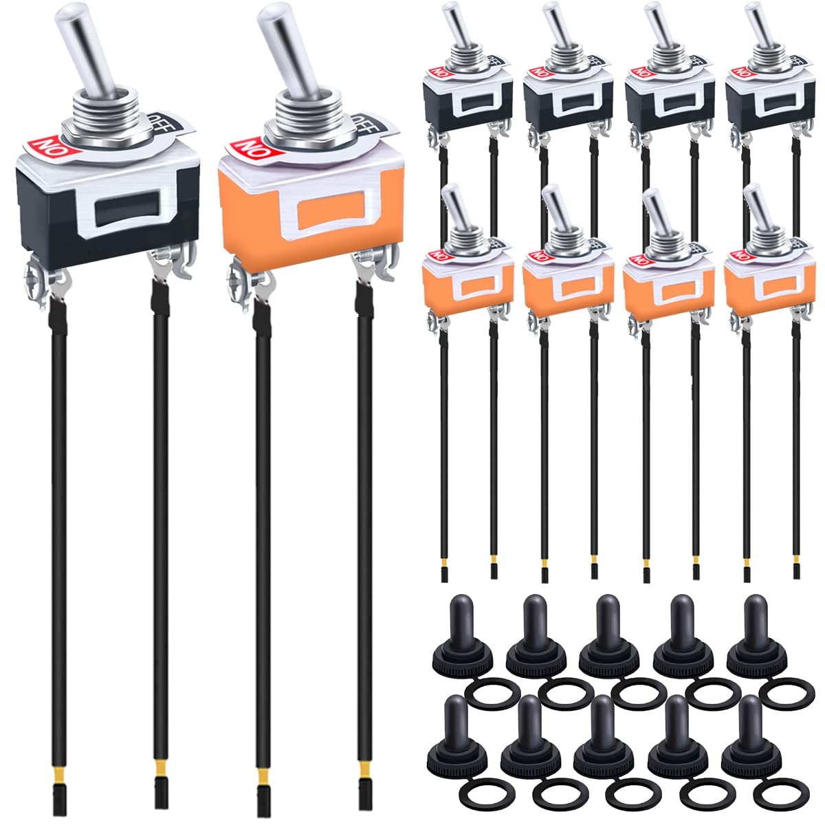 Amazon.com: MKBKLLJY 10Pcs Toggle Switch 20A 12V DC Heavy Duty ...