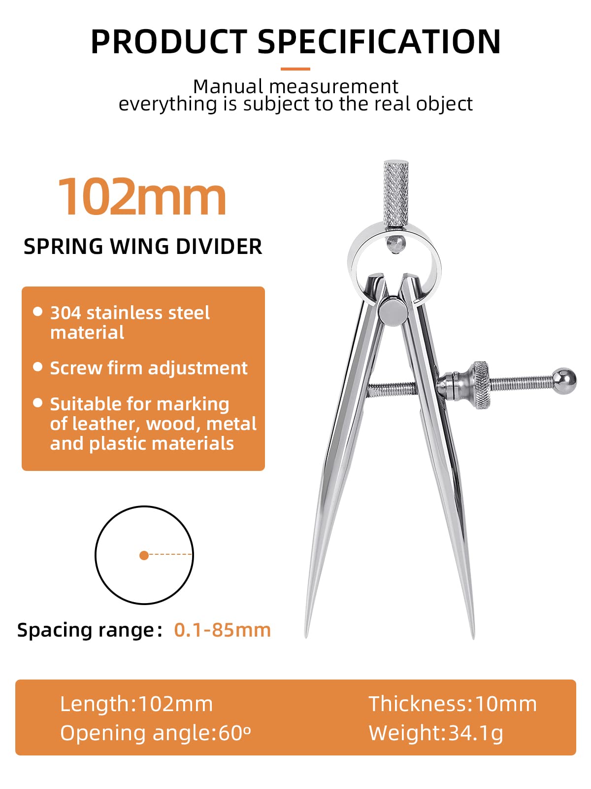 Snapklik.com : WUTA Spring Wing Divider 304 Stainless Steel Precision ...