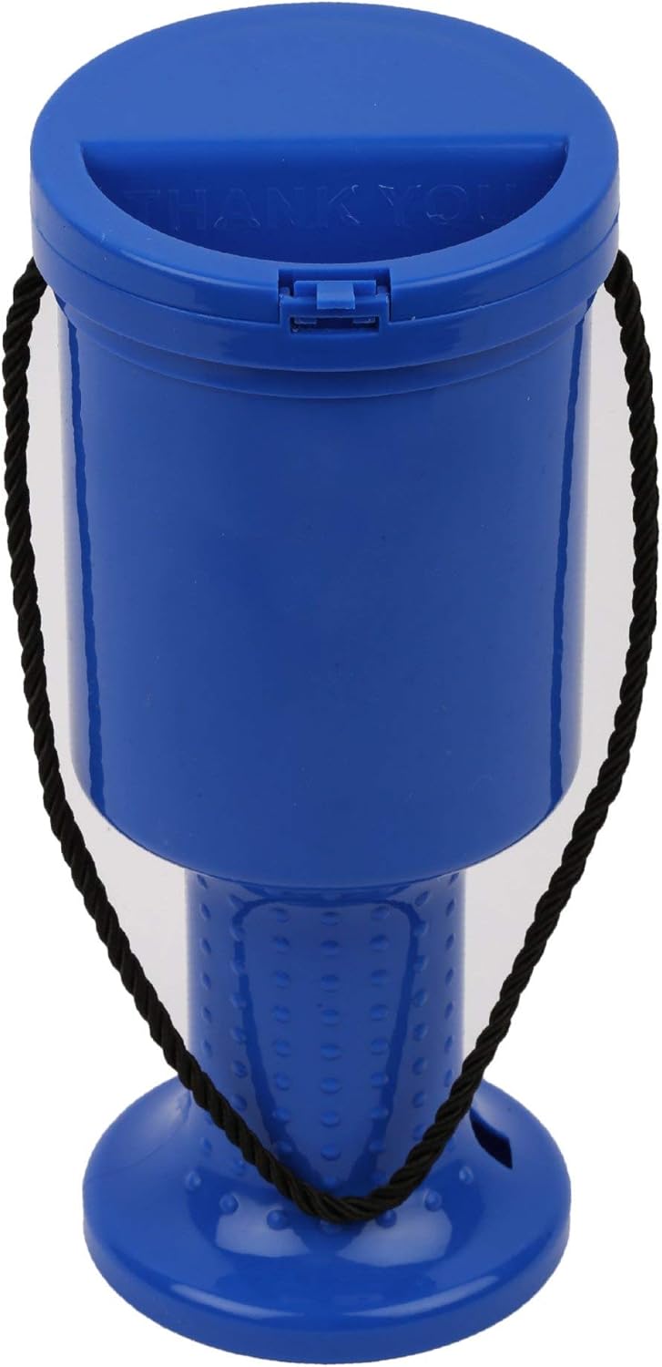 Rounded Hand Held Plastic Collection Box. Charity Box. Blue : Amazon.co ...