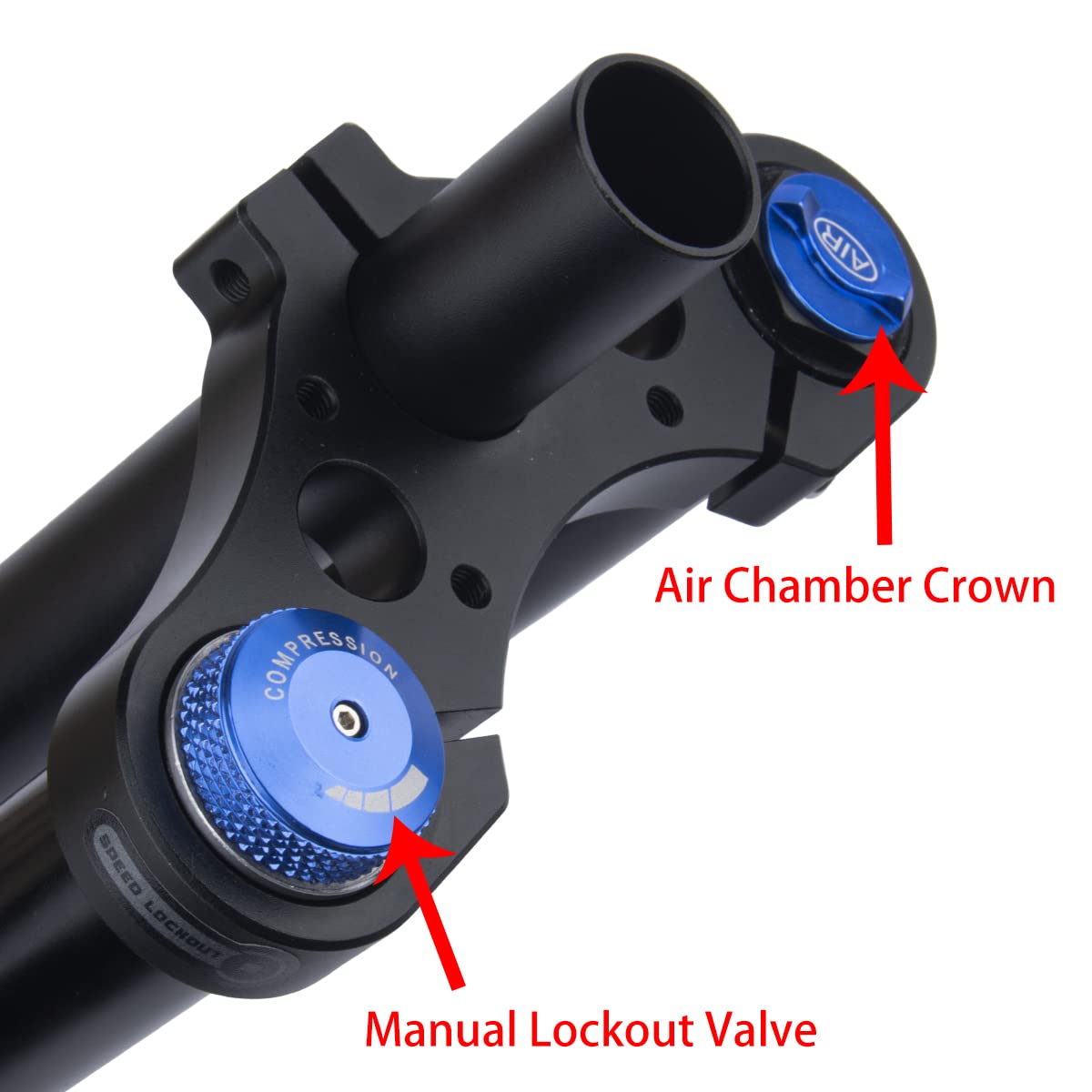 BOLANY 26/27.5inch Bike Suspension Fork 34mm Stanchions 1-1/8inch ...