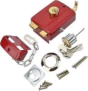 Amazon.com: YIBAISI Vintage Type not Theft Door Lock Heavy Duty Iron ...