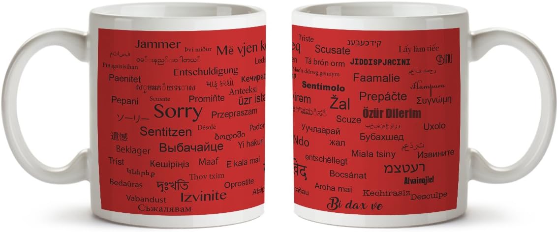 Amazon.com: I'm Sorry in 100 Different Languages Coffee Mug - Ceramic ...