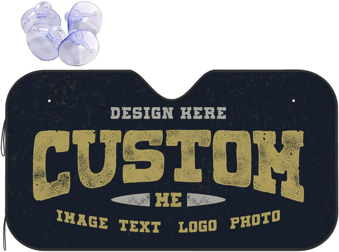 Amazon.com: Personalized Windshield Sun Shade,Custom Car Sun Visor ...