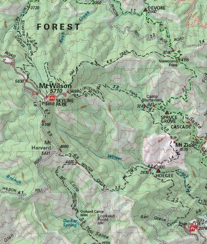 Amazon.com : Mt Wilson : Outdoor Recreation Topographic Maps : Sports ...