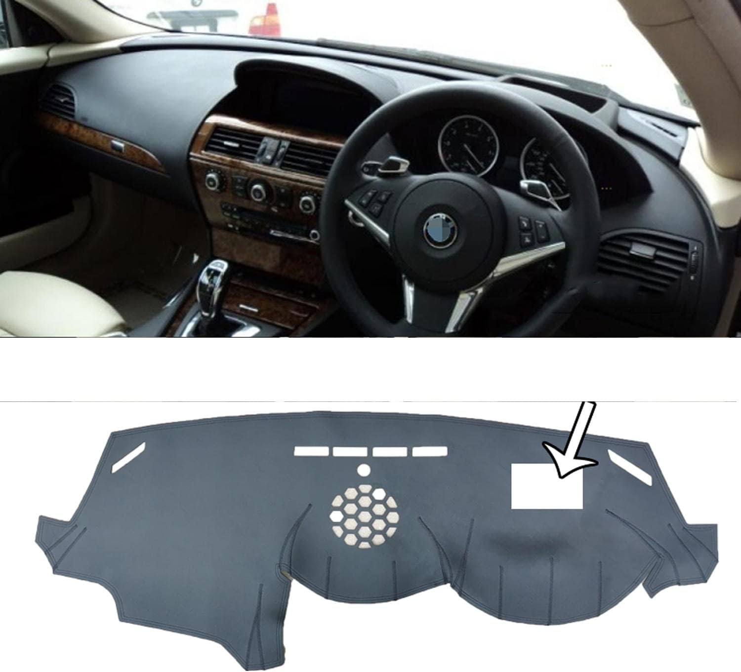 Amazon.com: TTOILS Leather Dashmat Dashboard Cover Pad Dash Mat Carpet ...