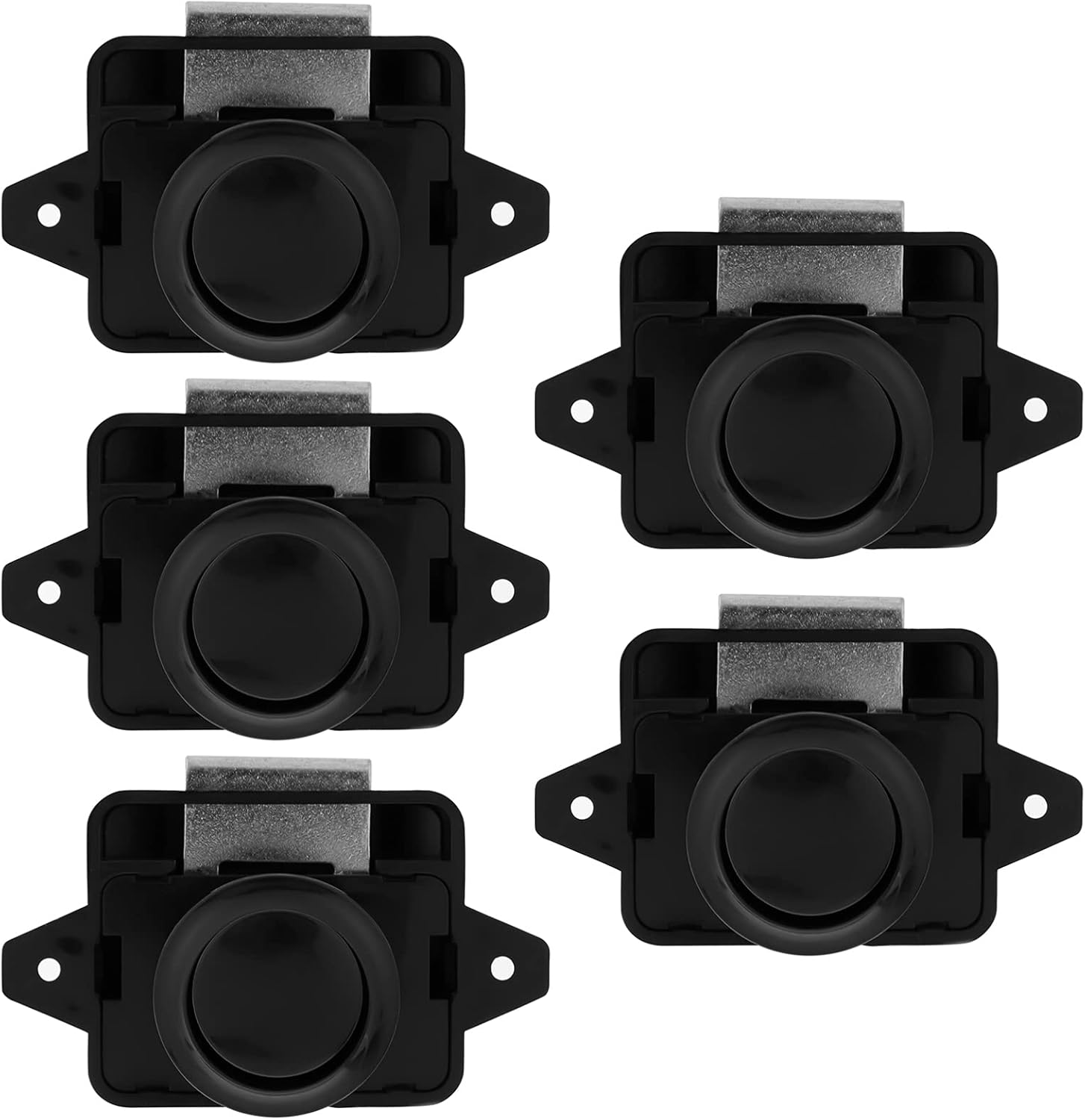 DOITOOL 5PCS Push Button Latches Cabinet Door Catch Lock Keyless Push ...