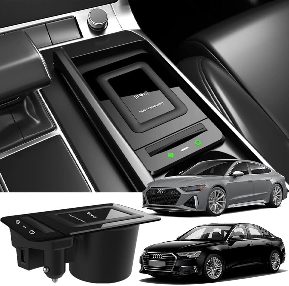 Amazon.com: Wireless Car Charger for Audi A6 S6 RS6 A7 S7 RS7 2019 2020 ...